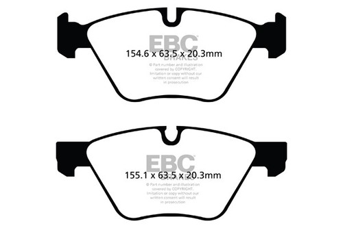 EBC Front GD Sport Discs & Yellowstuff Pad for BMW 5 Series E60 520 2.0 ...