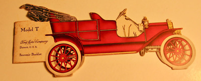 Ford Motor Cars Die Cut Model "T" Reproduction Souvenir Brochure | eBay