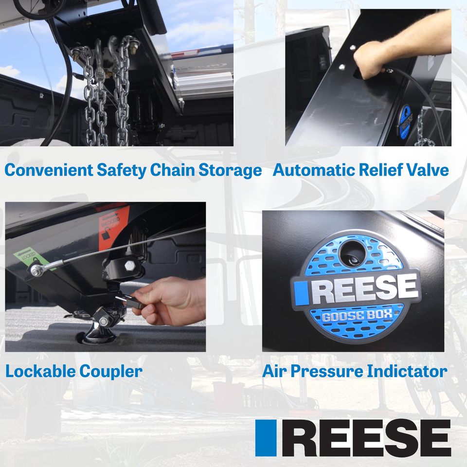 Reese 94980 22.5K Goose Box Fifth Wheel Hitch Lippert 1621 &HD 0719 Pin ...
