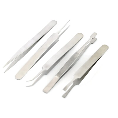 Universal 5pc Hobby Tweezer Set Stainless Steel BTS-744 | eBay