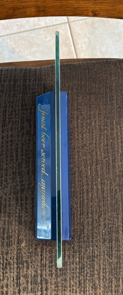 VINTAGE PABST BLUE RIBBON BEER ROG REVERSE ON GLASS SHELF TALKER STATUE ...