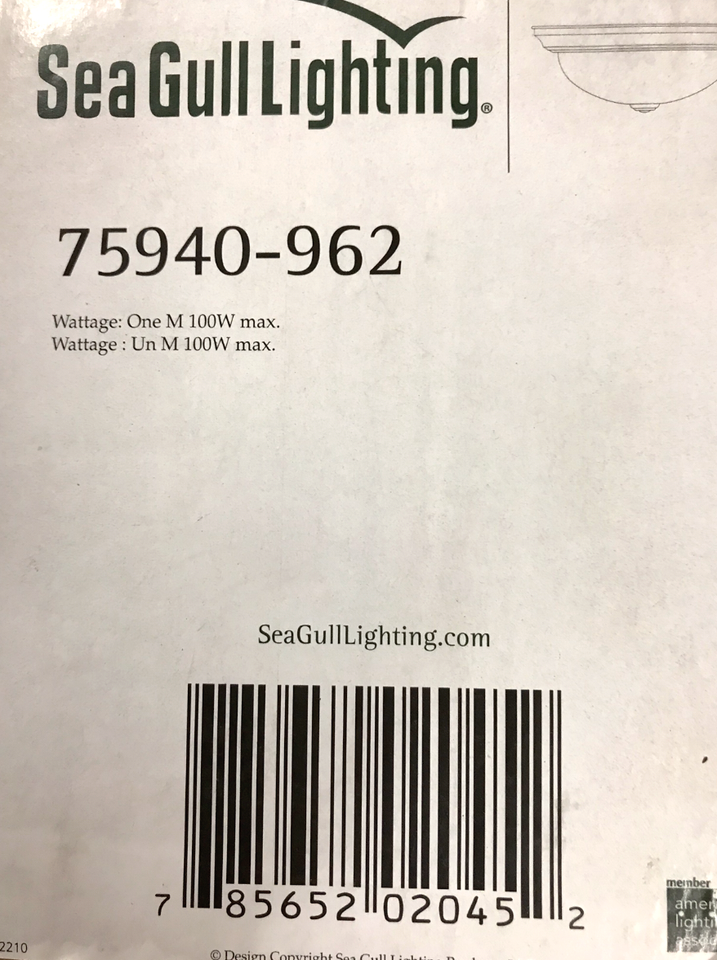 Sea Gull Lighting 75940-962 Windgate 1-Light Flush Mount Ceiling ...