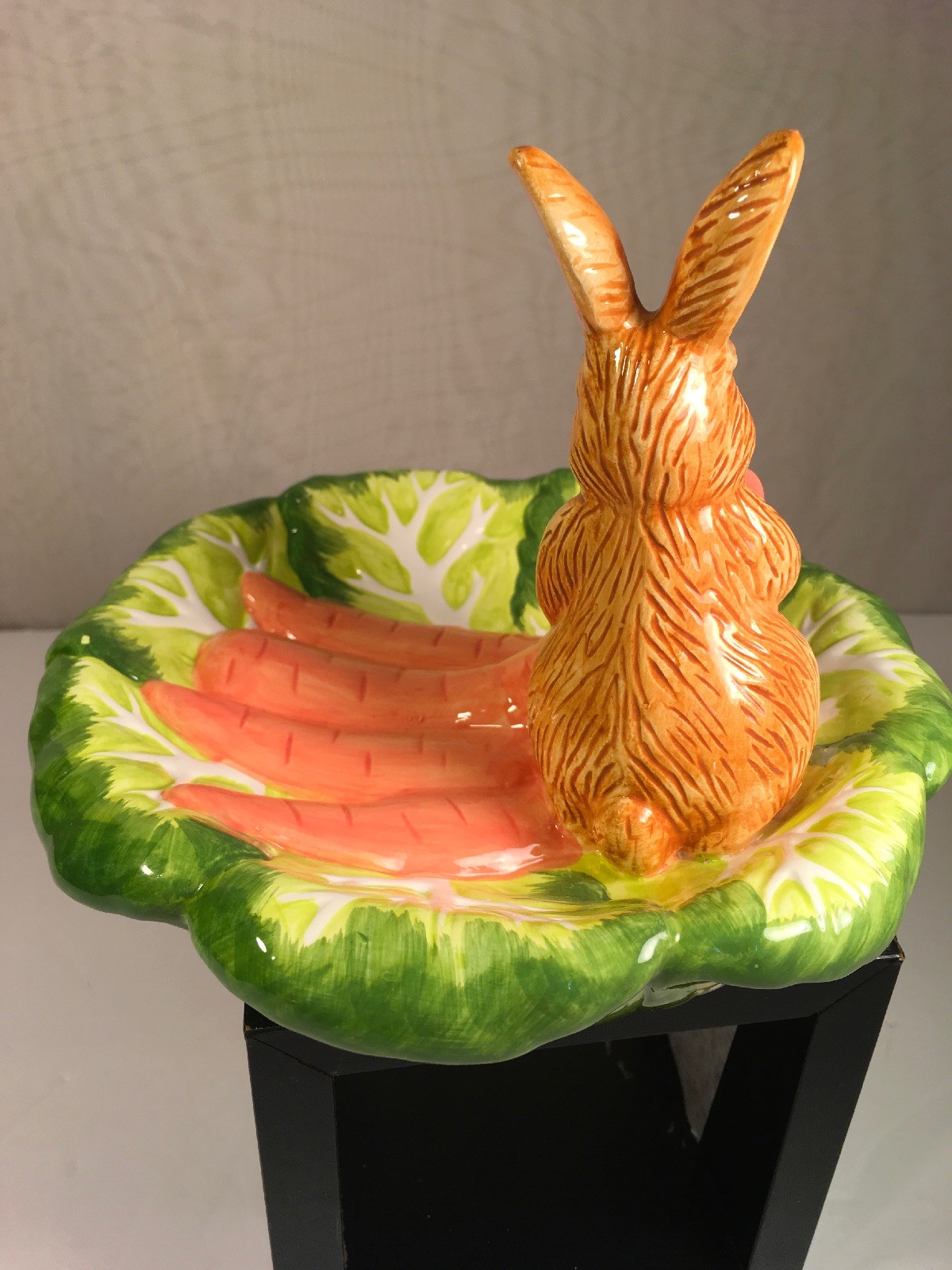 1994 Coaster Bunny Rabbit Easter Dish Vegetable Bowl Carrots Lettuce ...