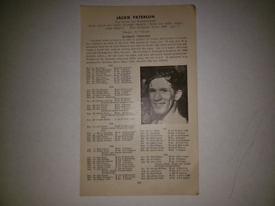 Jackie Paterson 1948 Solomon's Boxing Profile Panel | eBay