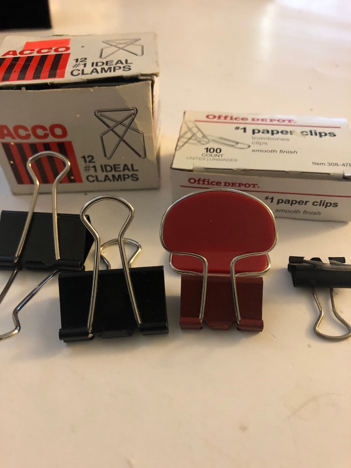 Acco Paper Clamps (Butterfly Clamp X9)Binder Clamps 4) Paper clips ...