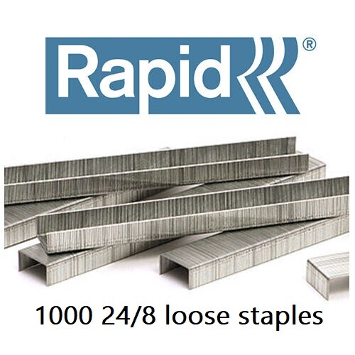 RAPID 1000 24/8mm LOOSE Staples longer reach ideal for packaging home ...