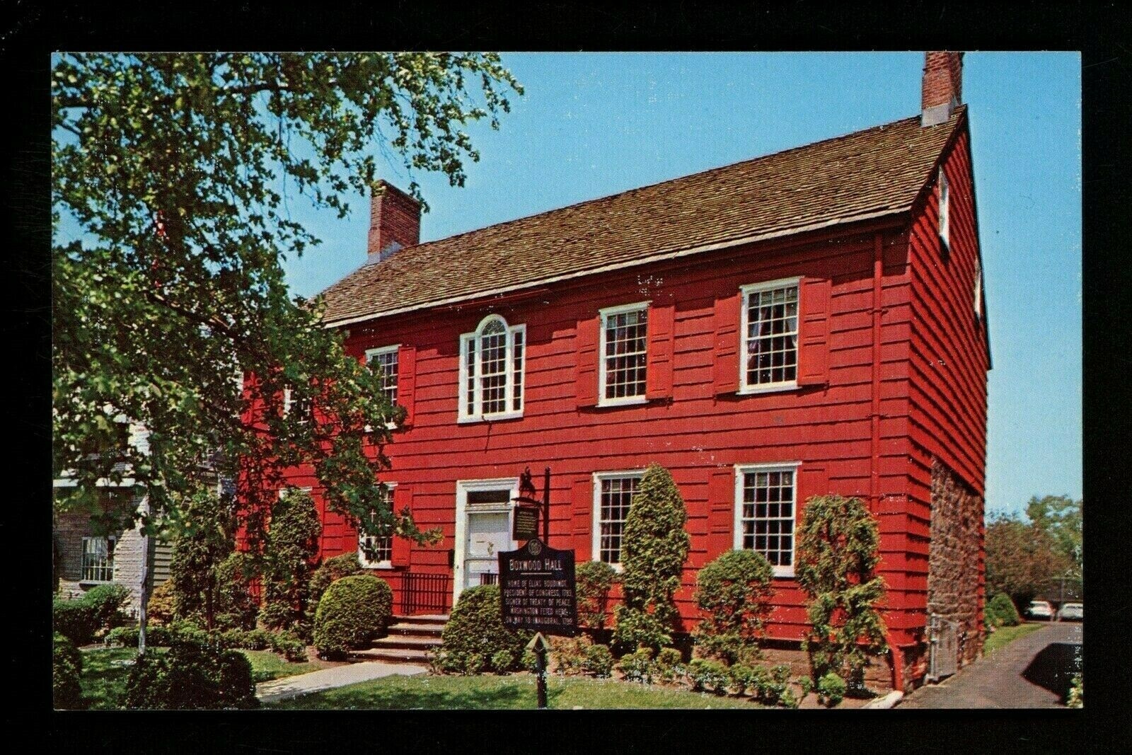 New Jersey NJ postcard Elizabeth, Boxwood Hall Boudinot home chrome | eBay