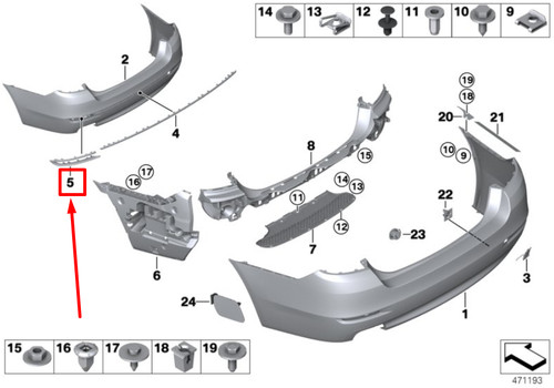 NEW BMW 5 F10 REAR LEFT MOULDING ROCKER PANEL 7341675 51127341675 ...