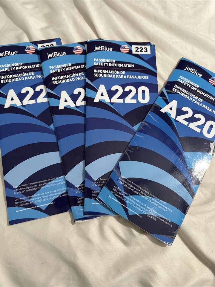 2021 JETBLUE SAFETY CARD-- AIRBUS 220 | eBay