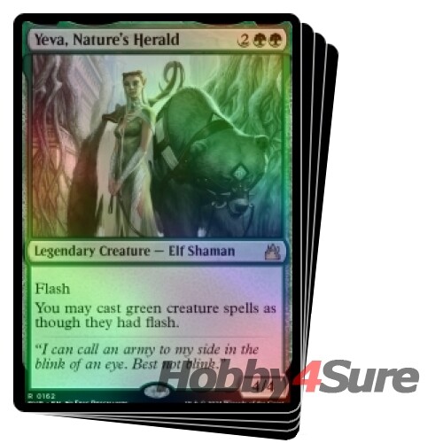 Foil Yeva, Nature's Herald X4 M/NM Magic: The Gathering MTG Ravnica ...