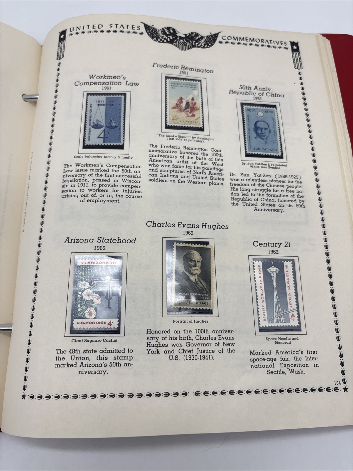 The All American Stamp Album Red 1972 - 530+ Stamps | eBay