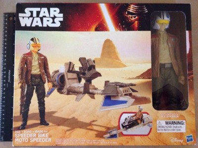 Disney Hasbro Star Wars Speeder Bike Moto Racer with Poe Dameron Ages ...