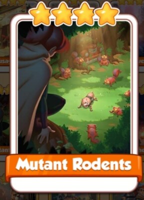 Mutant Rodents ,Card from set Apocalypse ,Coin Master Game,Virtual Card ...