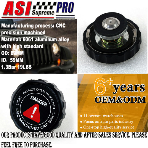 Alum 1.3bar 19lbs Billet Radiator Cap High-per CNC Machined Radiator ...