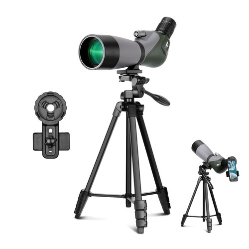 20-60X Spotting Scope with Adjustable Tripod HD Dual Focus for Target ...