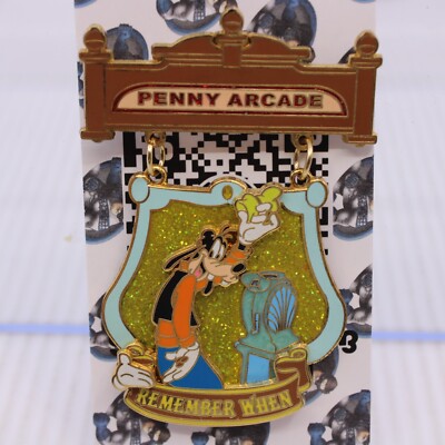 C1 Disney WDW LE 750 Pin Remember When Magic Kingdom Penny Arcade Goofy ...