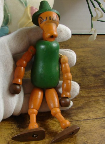 Vintage 1930's Jaymar Wood Jointed Cartoon Character Big Bad Wolf Toy ...