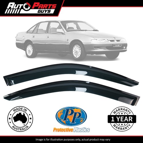 Front Pair Slimline Dark Tint Weathershields fits Holden Calais VR VS ...