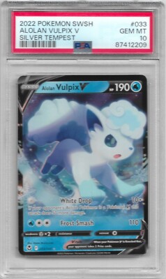 Alolan Vulpix V - 033/195 - PSA 10 (GEM MINT) - Silver Tempest | eBay