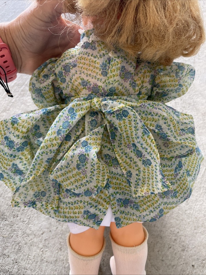 Vintage 1967 Ideal Giggles Doll Floral Dress No Giggle Head Tilt Flirty ...