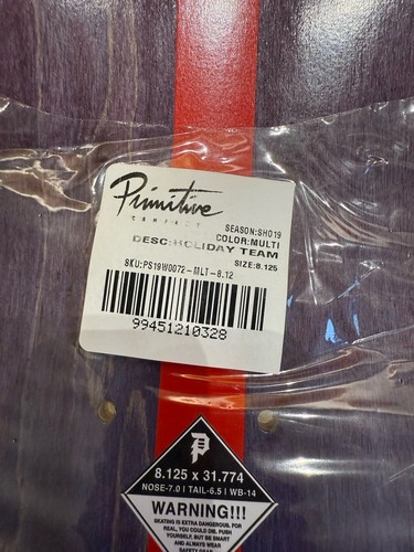 Primitive Skateboards Holiday 19 Team Deck Paul Rodriguez Autographed ...