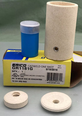 NEW ERICO CADWELD GR1181G ONE SHOT CABLE TO GROUND WIRE #6-#8 SOLID ...