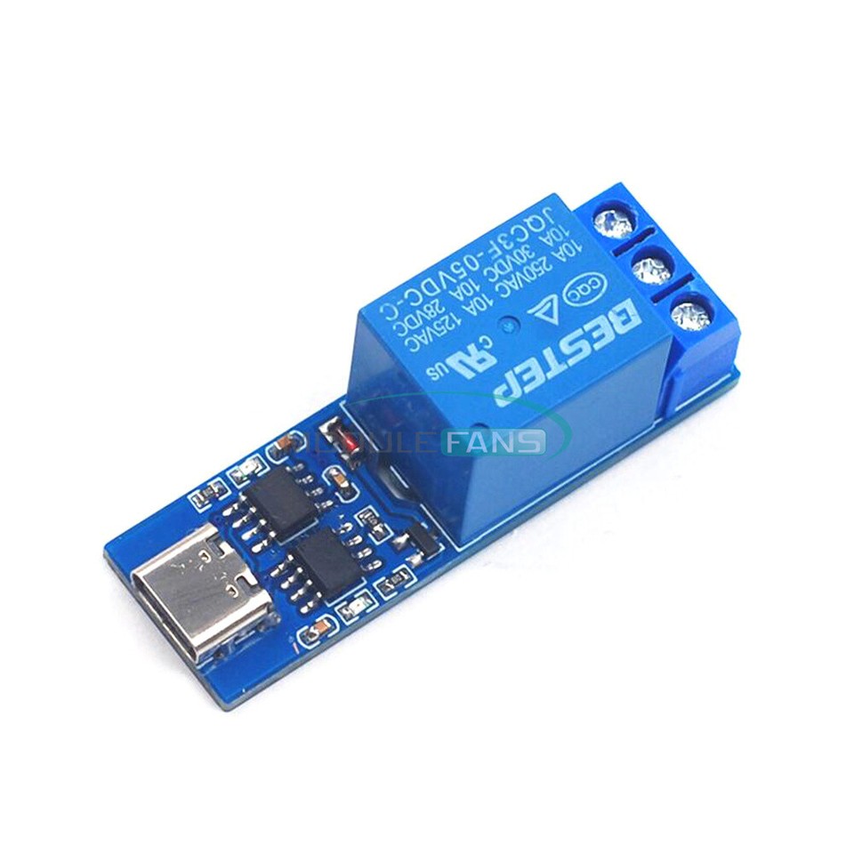 CH340 LCUS-1 TYPE-C USB 1 Channel Relay Module PCB Intelligent Control ...