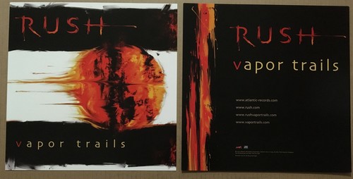 RUSH Rare 2002 SET of 2 DOUBLE SIDED PROMO POSTER FLAT for Vapor Trails ...