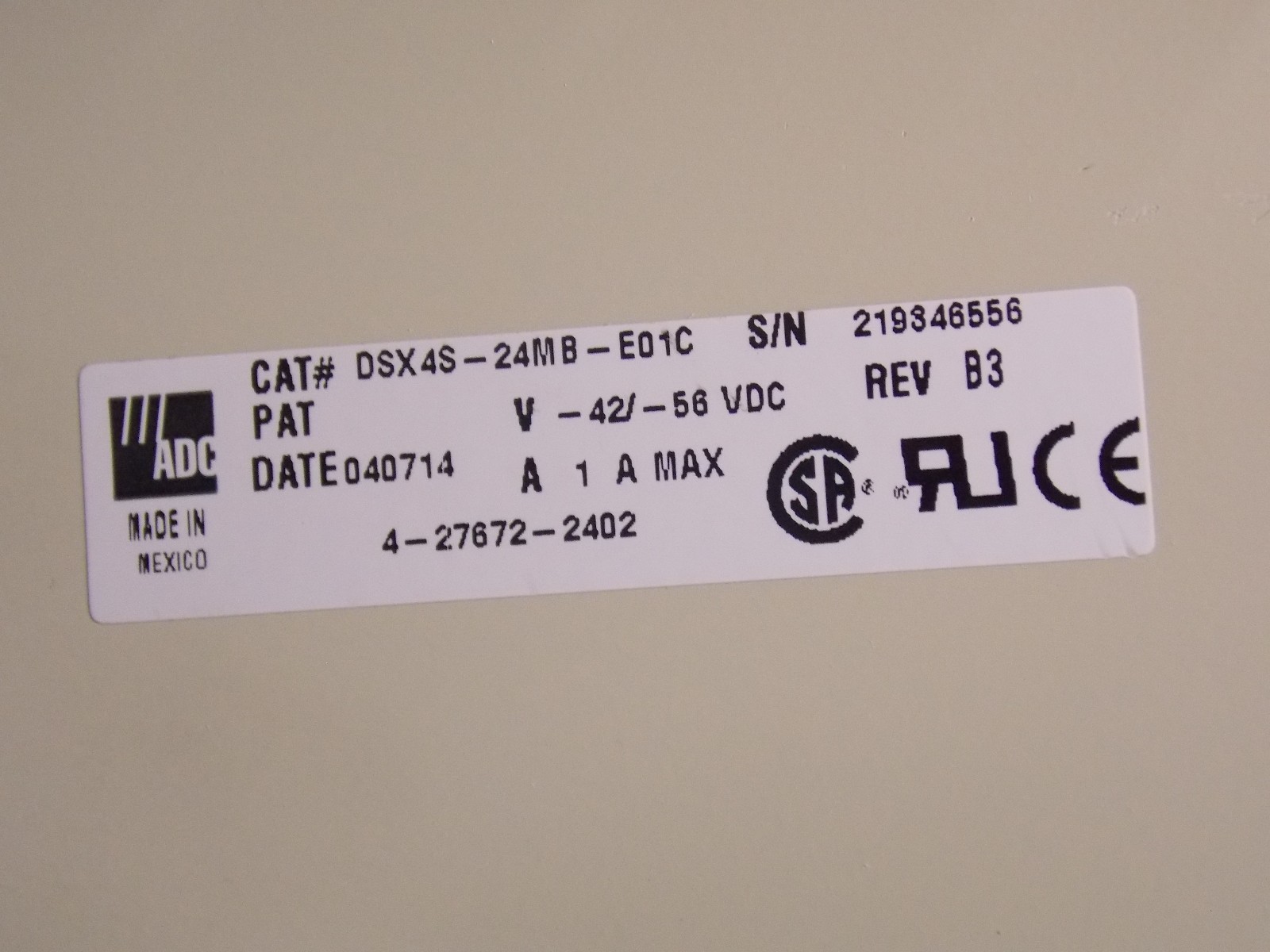 ADC DSX4S-24MB-E01C 24-Position 4S DSX Cross-Connect Panel │ T3MYAEZAAA ...