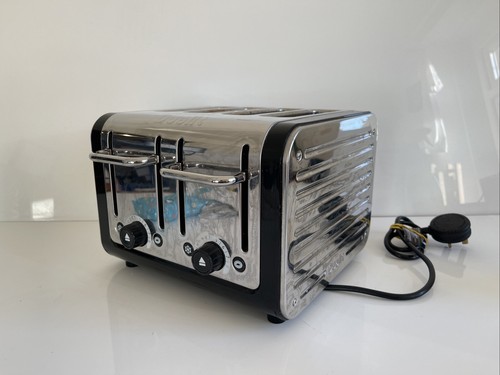 Dualit 46505 Architect 4 Slot Chrome Stainless Steel - Black - Tested ...