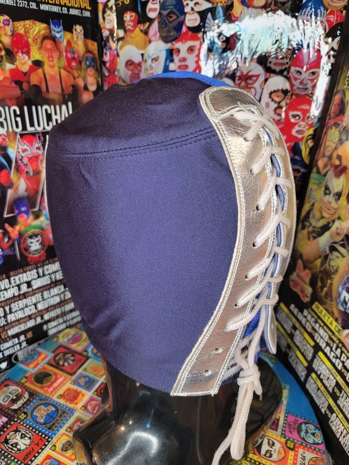 blue Demon Lucha Libre Pro Grade Mask with Leather | eBay