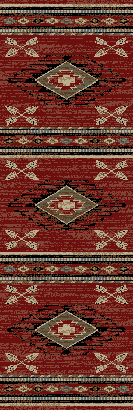 Southwestern Lodge Cabin Rustic Tribal Arrow Red Area Rug **FREE ...