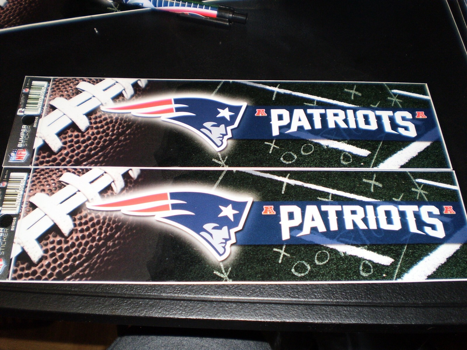NEW ENGLAND PATRIOTS LOT OF 2 BUMPER STICKERS NEW COLORFUL GLOSSY ...