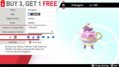 Shiny Polteageist (Antique) 6IV Pokemon Sword and Shield 🚀Fast Delivery ...