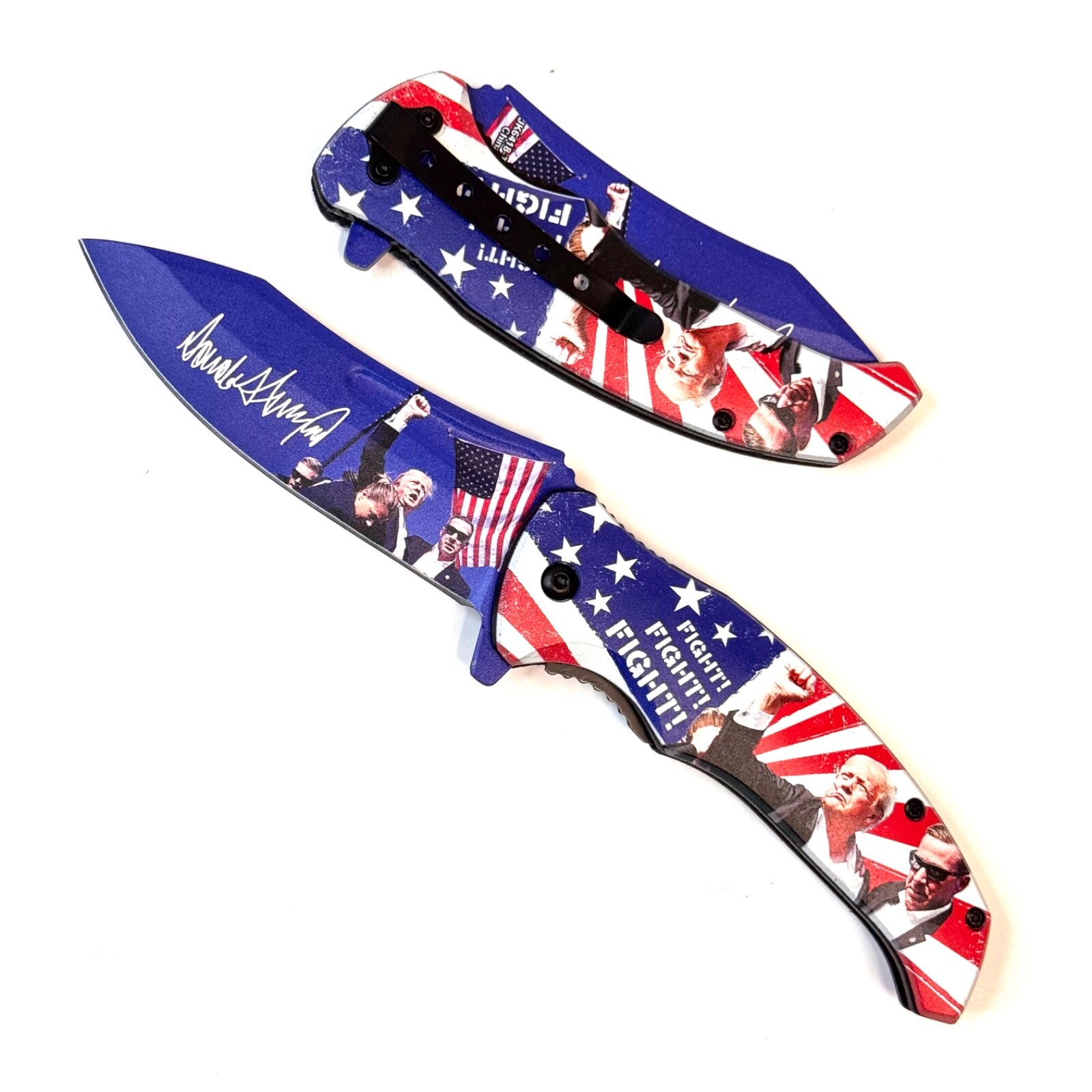 8.5” Trump 2024 President FIGHT Folding Pocket Knife -T10 | eBay
