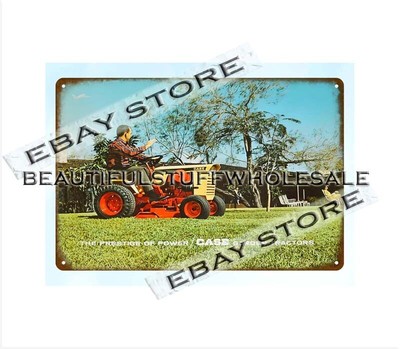 1970s Case L&G Tractor farm machinery agriculture gardening metal tin ...