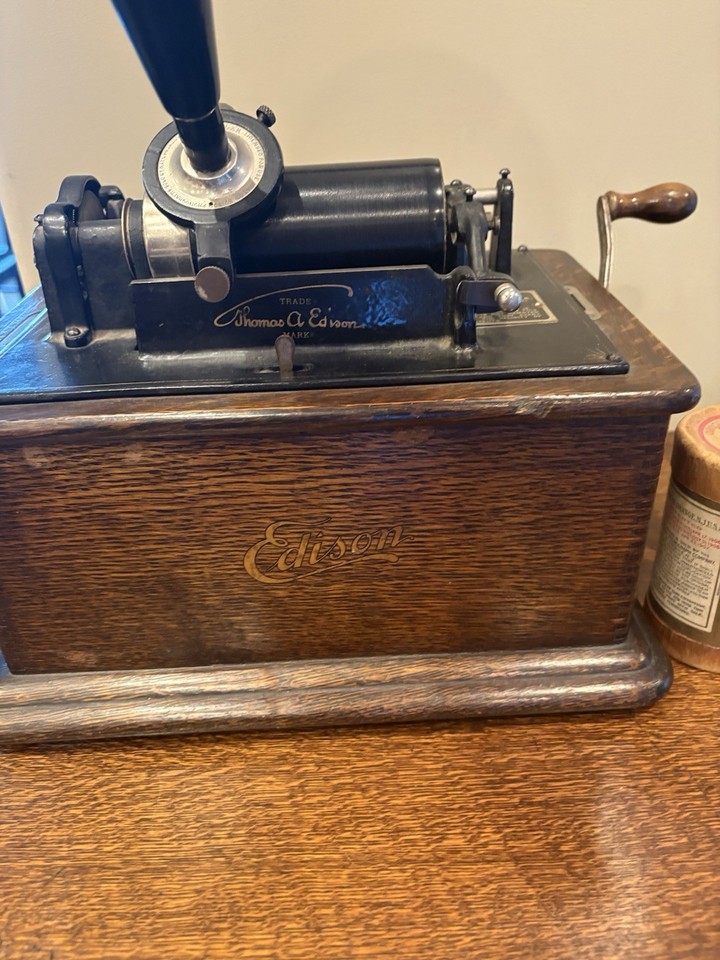 Edison Home 2/4 Minute Phonograph Model D With Horn | eBay