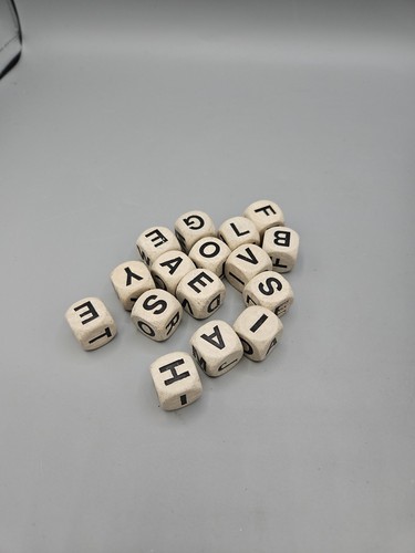 Vtg Wooden Replacement Parts Pieces Letter Dice ONLY Boggle 1976 | eBay