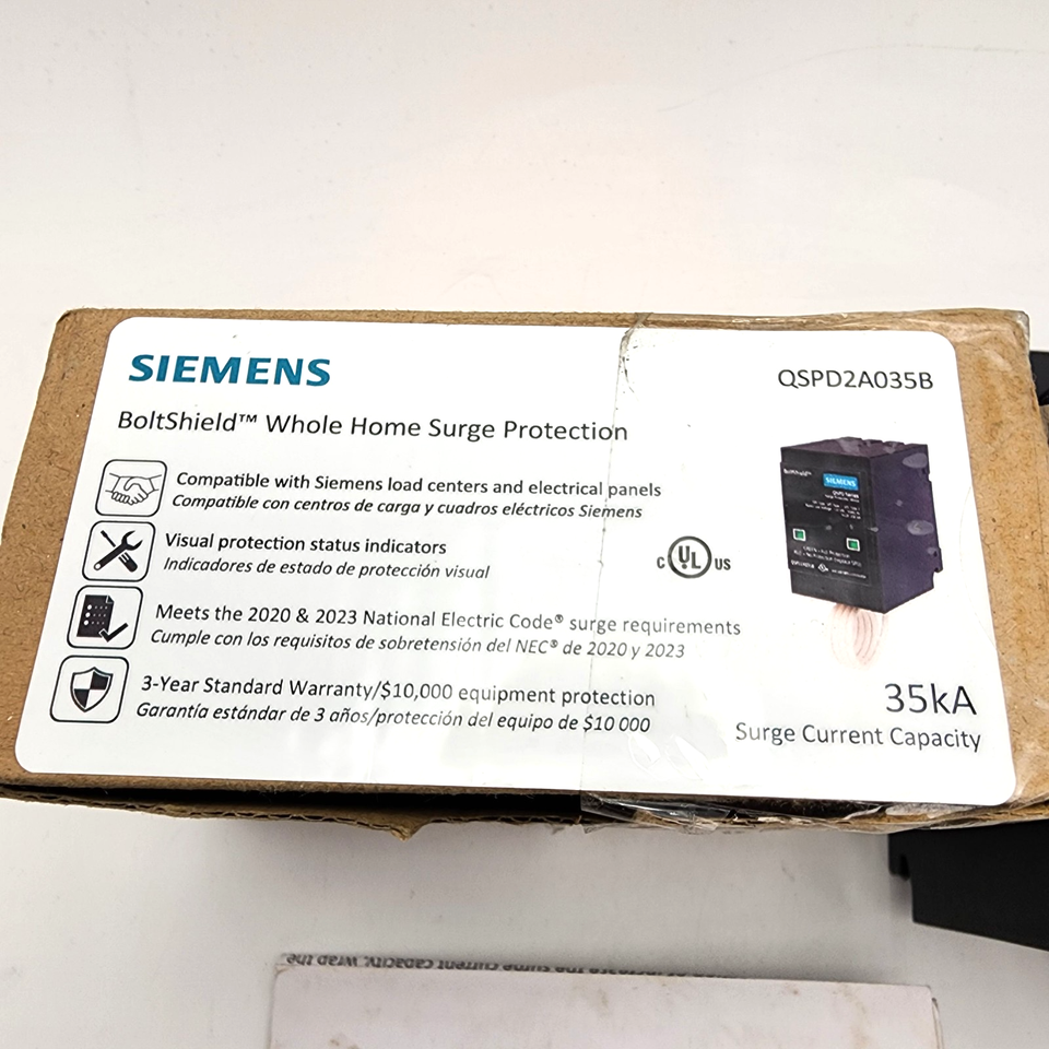 Siemens QSPD2A035B 35 KAmp BoltShield Indoor Surge Protective Device | eBay
