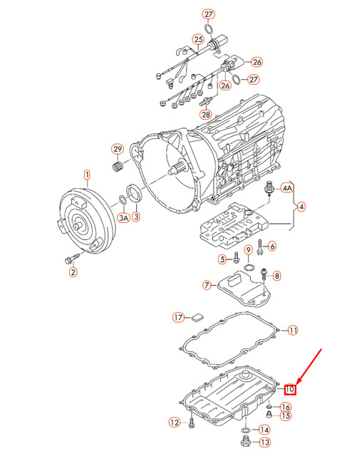 07-10 Audi Q7 VW Touareg Transmission Oil Pan 09d321361 OEM for sale ...