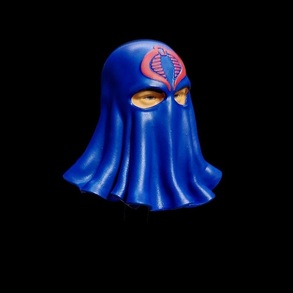 PAINTED Hooded Super 7 Cobra Commander Head 1:10 scale G. I. Joe | eBay