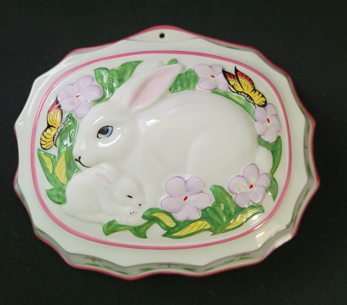 Franklin Mint Le Cordon Bleu Bunny Rabbit jello mold wall hanging 1986 ...