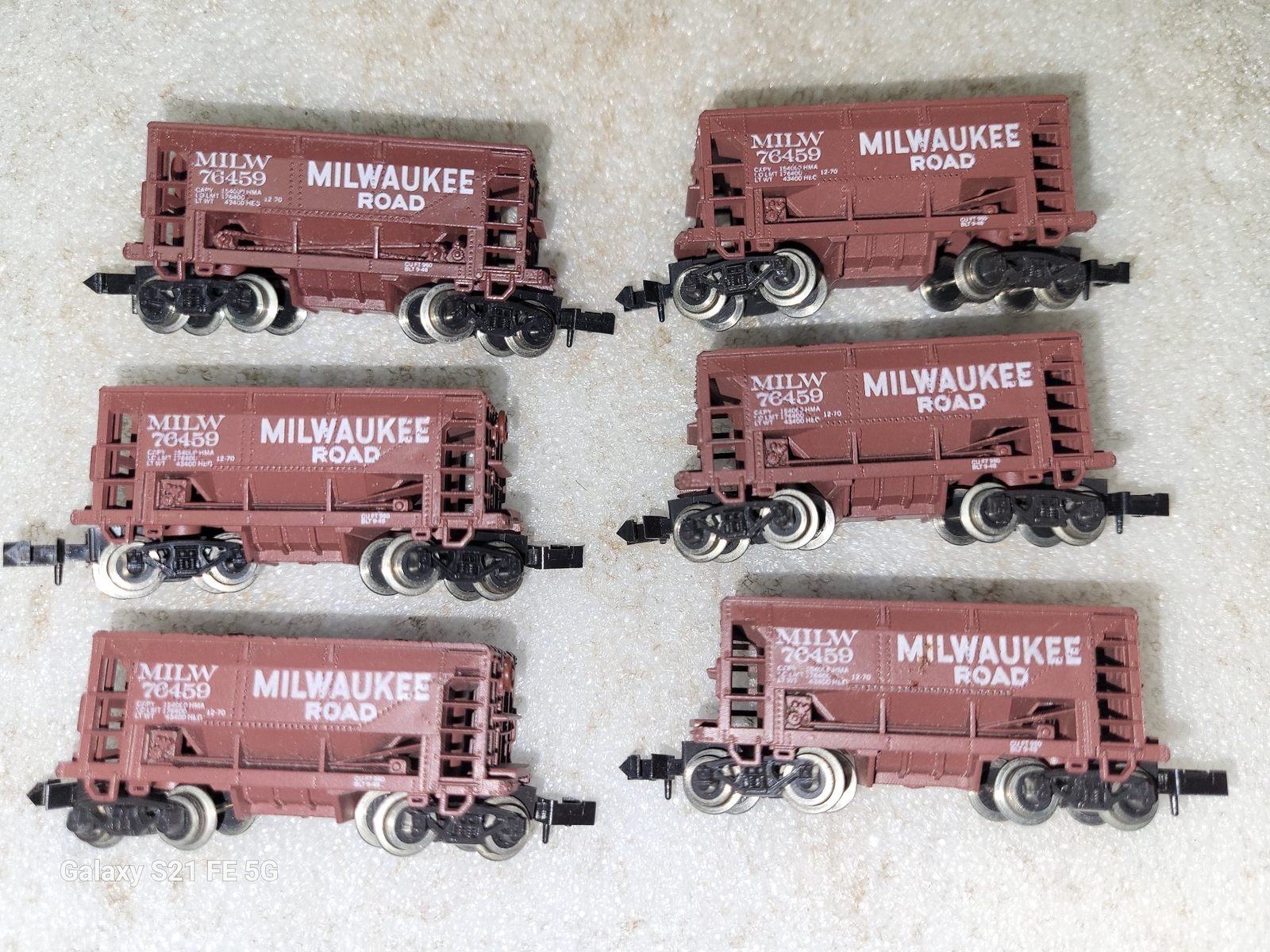 Six Atlas Milwaukee Road 70 Ton Ore Cars with Loads N Scale Lot 4 | eBay