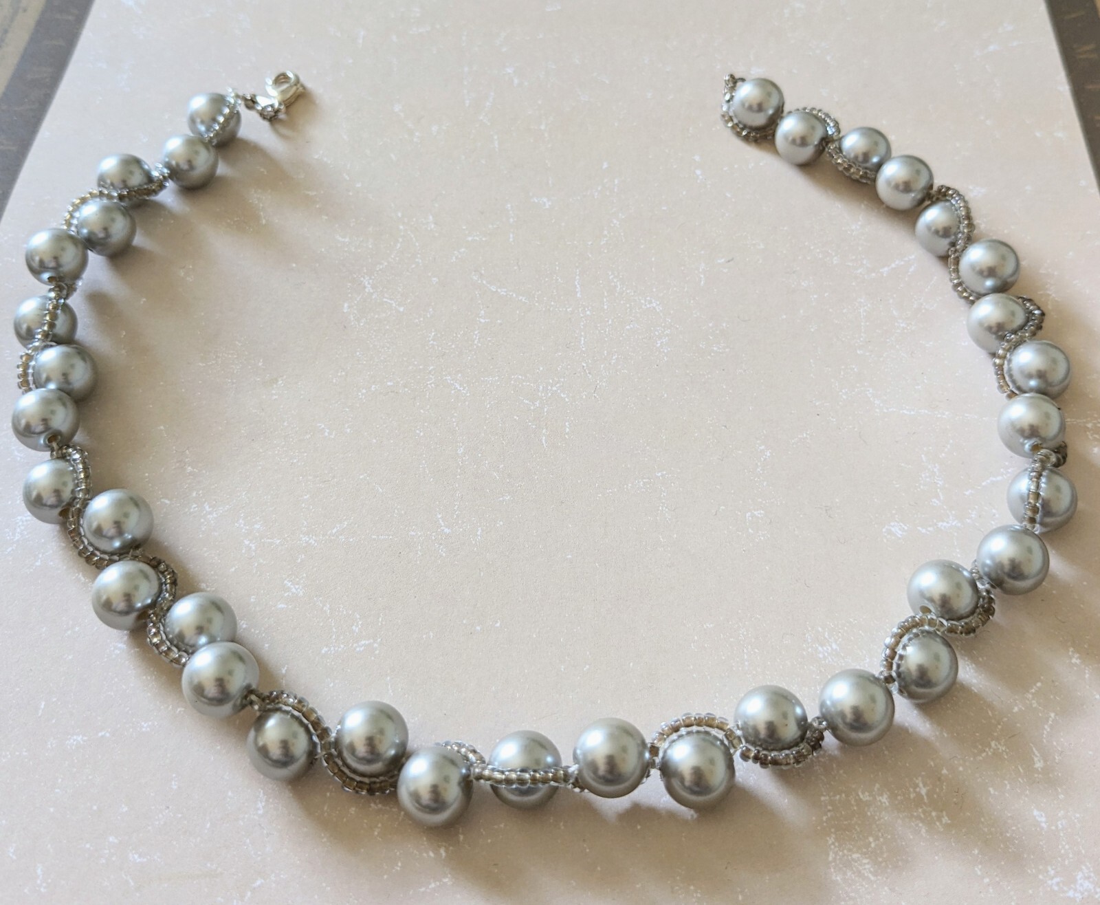 Vintage Signed SHB Schofel Bros 925 Sterling Faux Pearl Silver Bead ...
