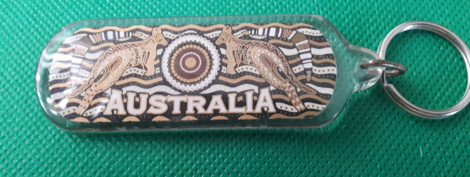 AUSTRALIA KEYRING KEYCHAIN ABORIGIN ART Souvenir * SEE OTHER KEYRINGS ...