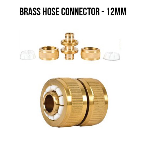 NEW Brass Hose Connector - 12mm Extend & repair hoses Garden Hose ...
