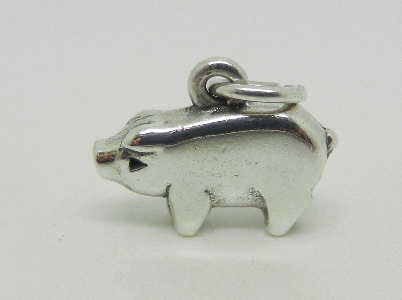 James Avery Retired Sterling Silver Pig Charm - LB-C2… - Gem