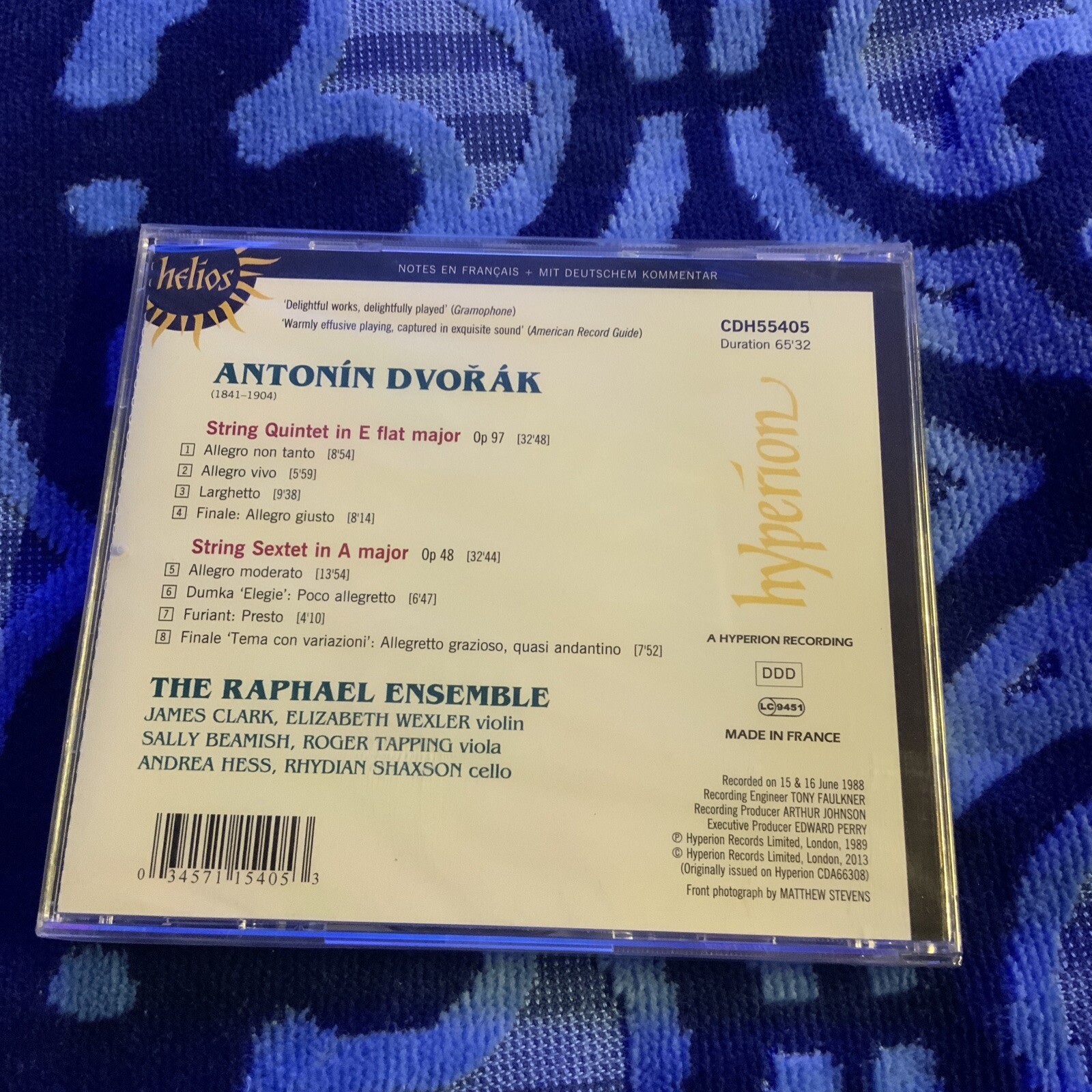 Dvorák: String Quintet; String Sextet by Raphaël Ensemble (CD, 2013 ...