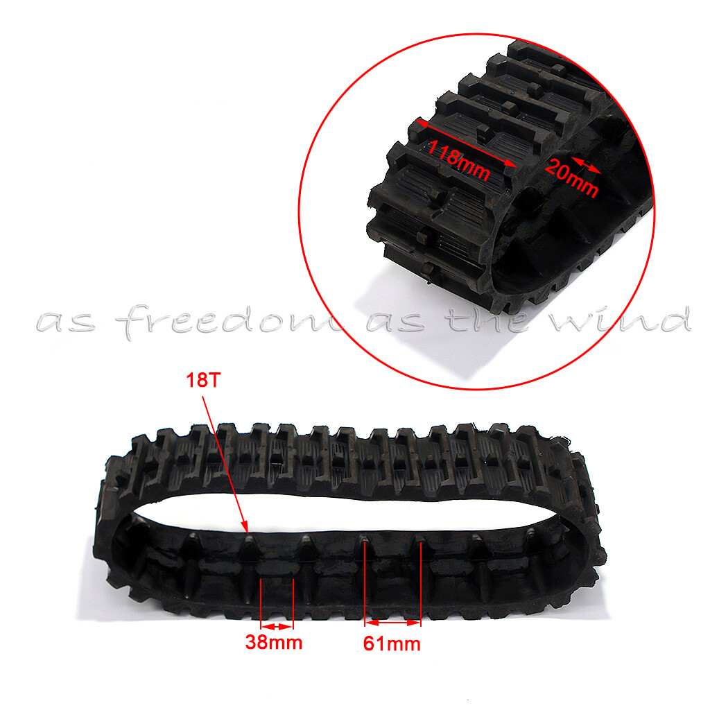 Snowmobile Snowblower Buggy Quad Kart ATV Rubber Track Tracks With 2 ...
