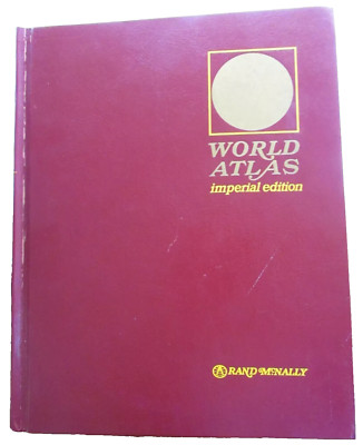 Rand McNally World Atlas Imperial Edition 1972 HC Maps Hardcover Geo ...